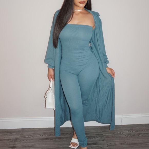 Pants & Jumpsuits | Jumpsuit And Cardigan Set | Poshmark